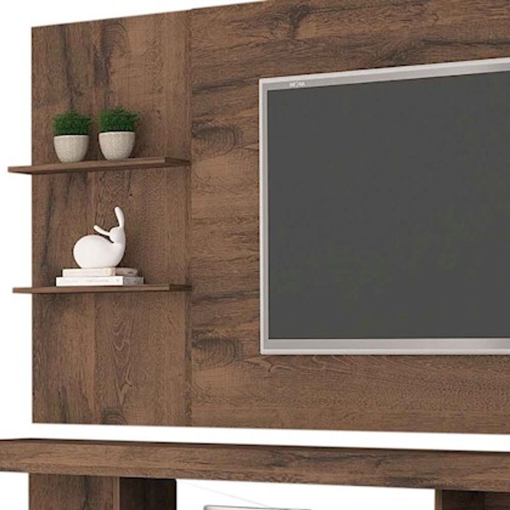 Painel para Tv 50 Polegadas e Rack 2 Portas Viena Permobili Café ...